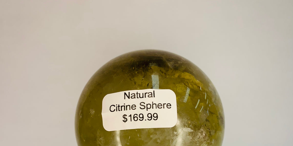 Natural Citrine Sphere Crystal of Abundance - Ai Ne abundance