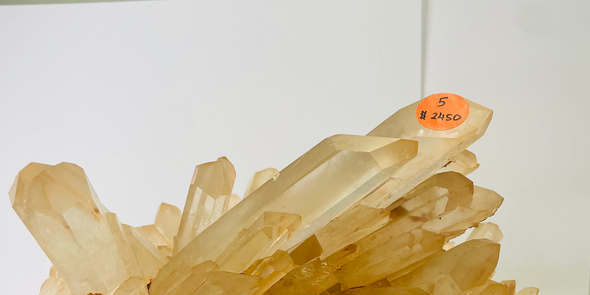 Orange Himalayan Quartz Crystal Cluster - Ai Ne himalayan quartz