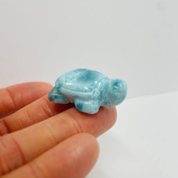 Authentic Larimar Crystal Turtle Carving | Healing Energy Communication ...