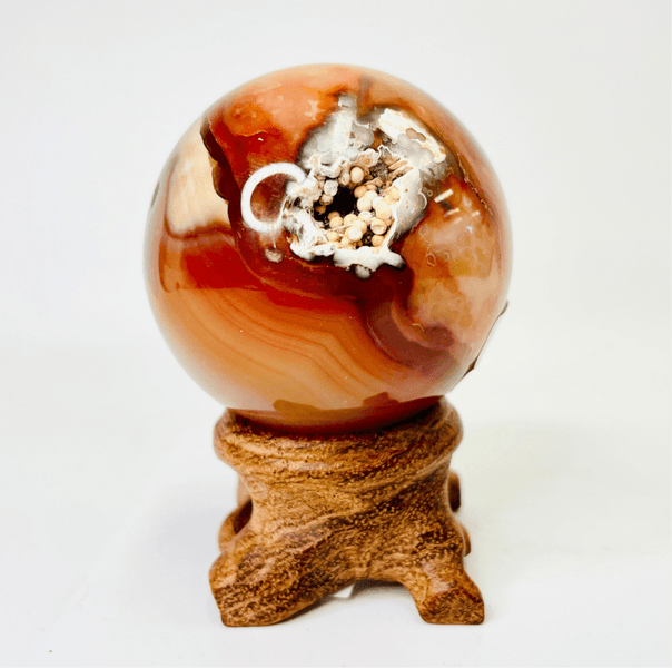 Carnelian Crystal Sphere 144 grams| 5cm - Ai Ne carnelian