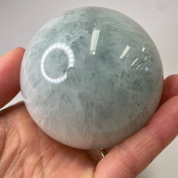 Green Fluorite Crystal Sphere 746 grams | 5.5cm - Ai Ne crystal