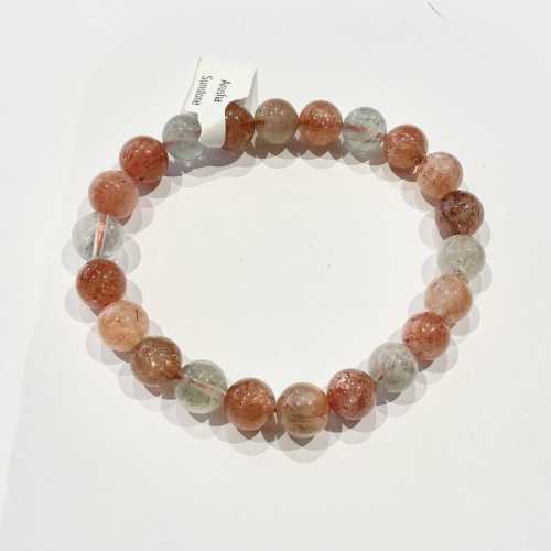 Arusha Sunstone Gemstone Crystal Bracelet - 8mm | Radiate Warmth and ...