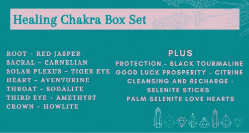 Limited! Healing Chakra Crystals Gift box set - Ai Ne box
