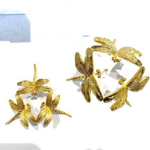 Dragonfly Sphere Stand - Gilded Gold Finish | Embrace Transformation ...