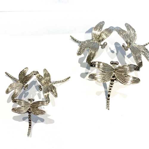 Dragonfly Sphere Stand - Silver Elegance | Embrace Transformation and ...