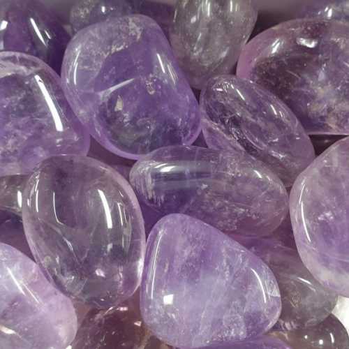Genuine Amethyst Gemstone Crystal Tumble 3pcs - Ai Ne amethyst
