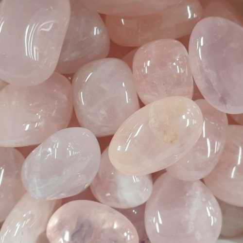 Genuine Rose Quartz Gemstone Crystal Tumble 3pcs - Ai Ne rose quartz